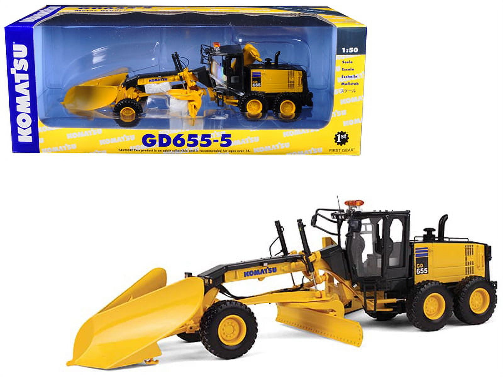 Komatsu GD655-5 Motor Grader with V-Plow and Wing 1/50 Diecast Model by First Gear - Walmart.com