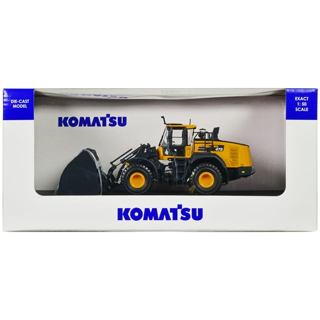 Komatsu WA475-10 Wheel Loader Yellow with High Dump Bucket 1/50 Diecast ...