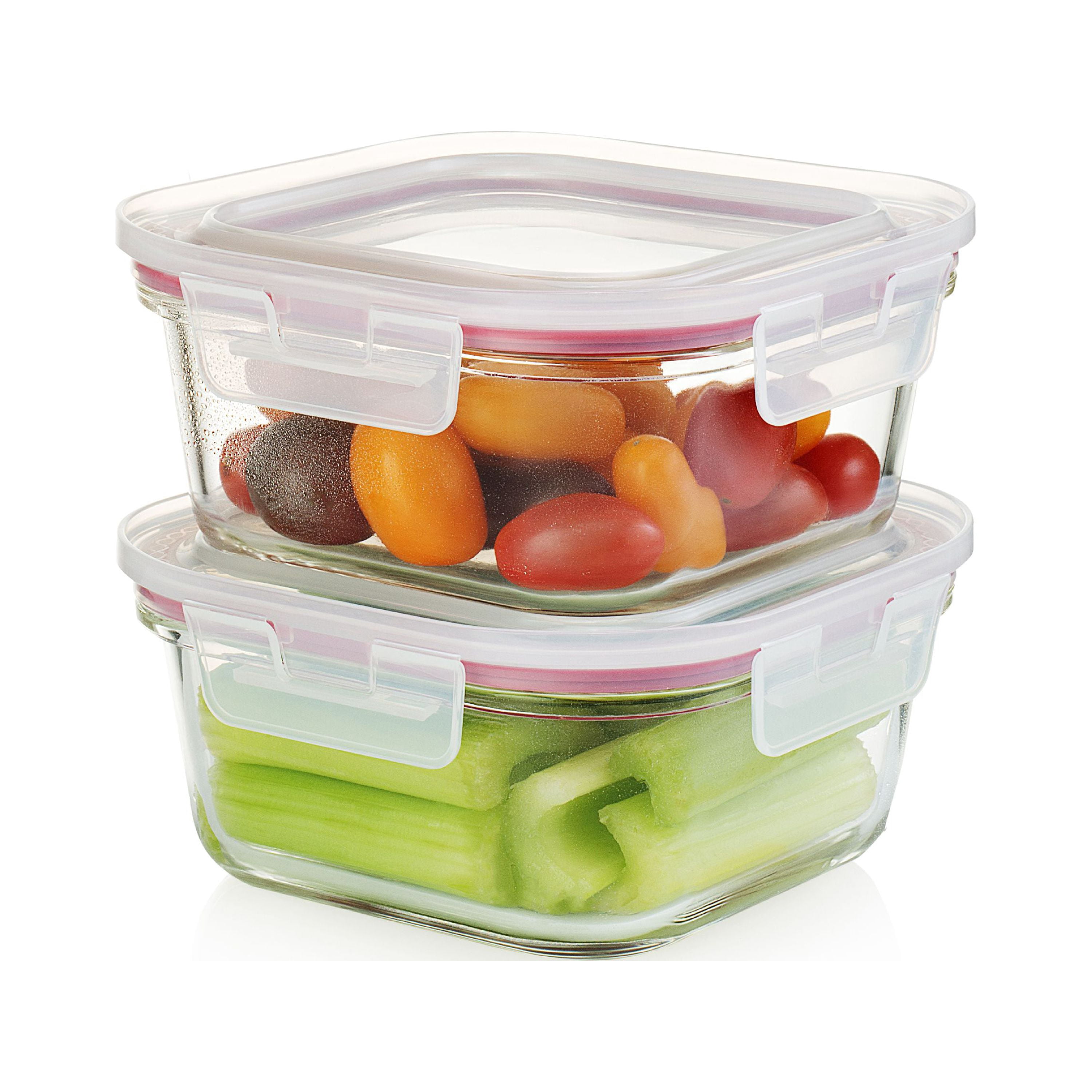 Komax Oven Safe Square Glass Food Storage Containers – Microwave ...