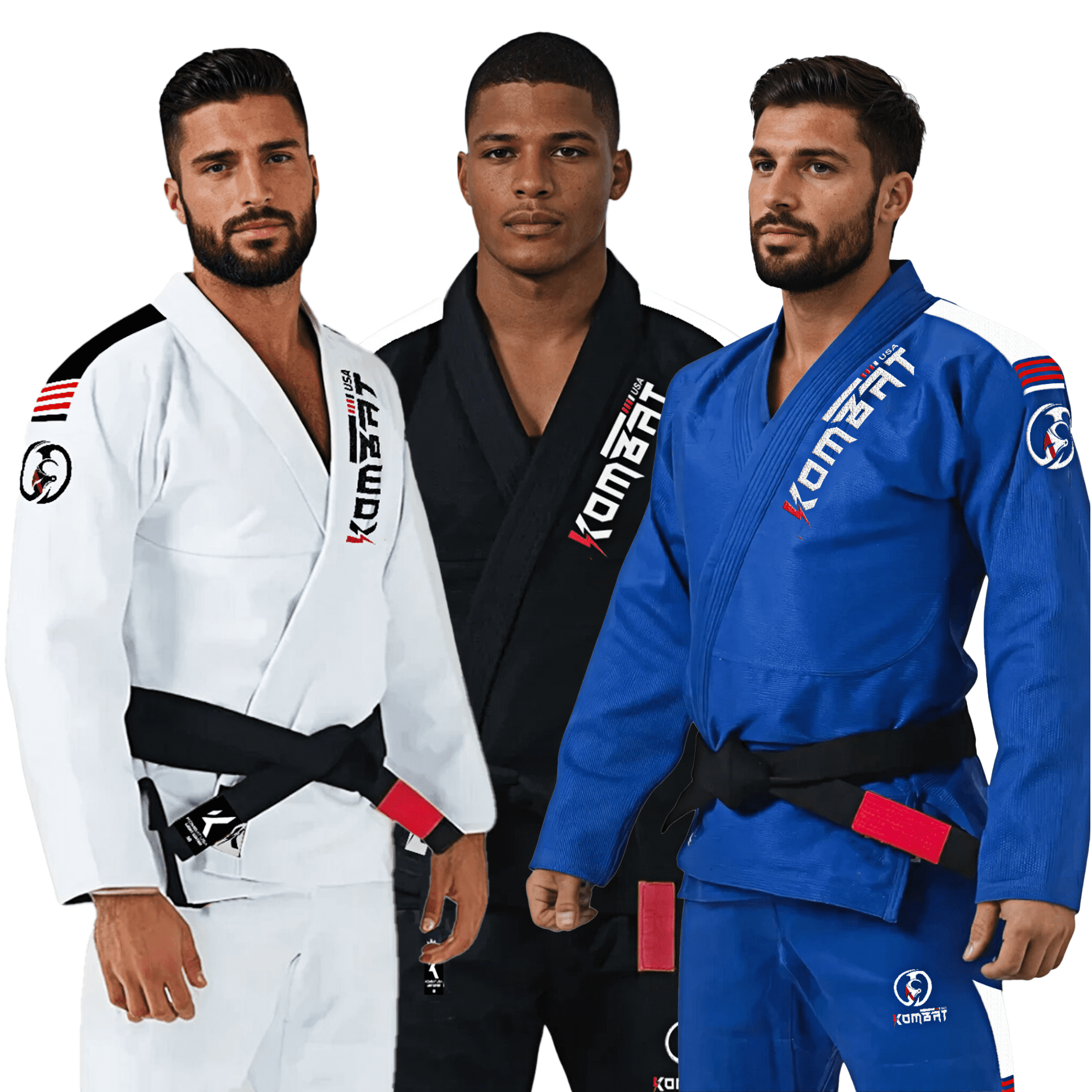 Kombat Thunder BJJ Gi - Lightweight Preshrunk With Free Belt ,(White ...