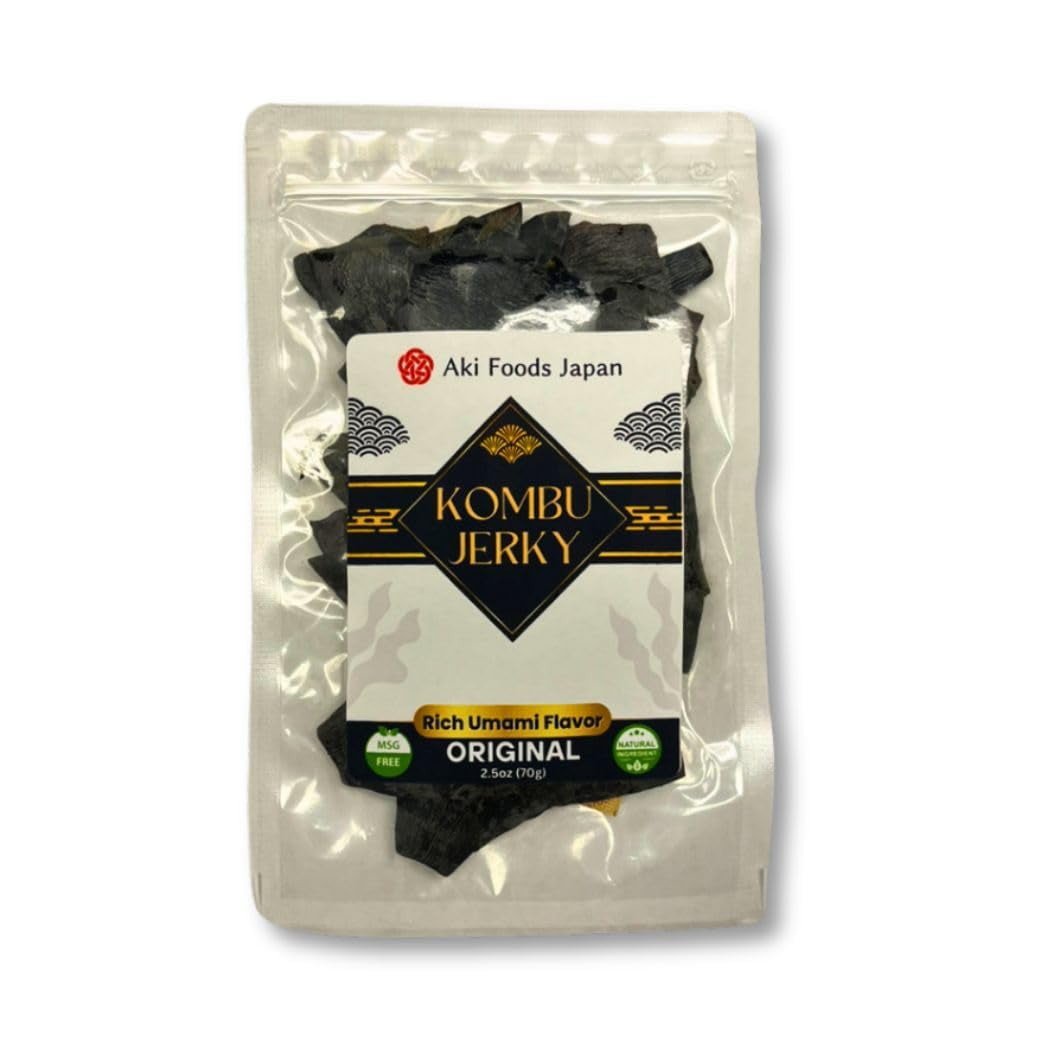 Kombu Jerky 2.5oz FEV6 (70g) by Aki Foods Japan - All-Natural, MSG-Free ...