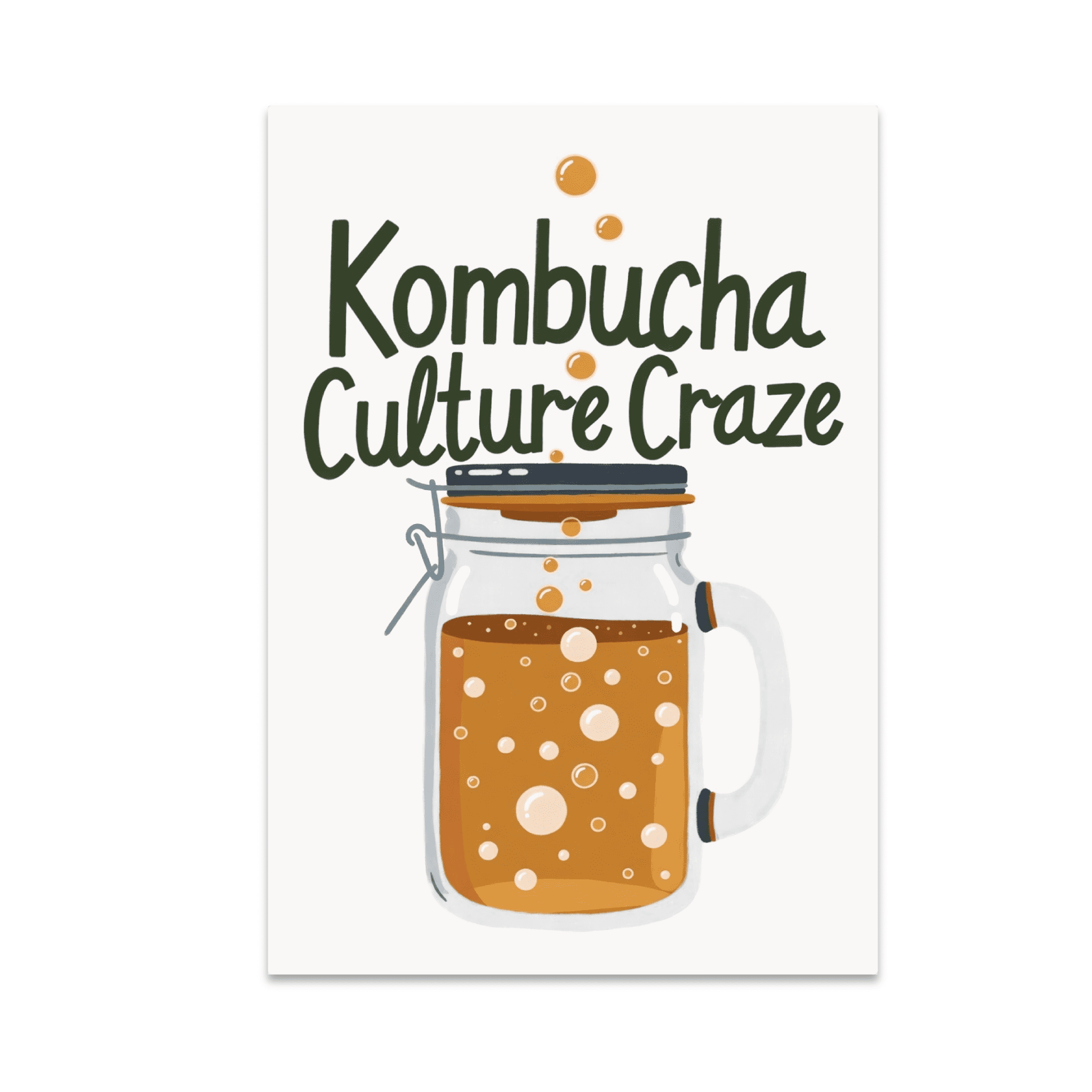 Kombucha Culture Craze Wall Decor - Fermentation Enthusiast - 13x19 ...