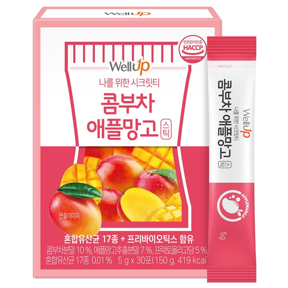 Kombucha Powder(5g x 30packs) / (Lemon/applemango) Powdered Drink Mix ...