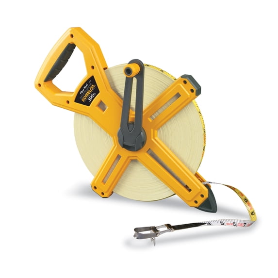 Komelon 6633 300ft Open Reel Fiberglass Tape Measure, Dual Scale ...