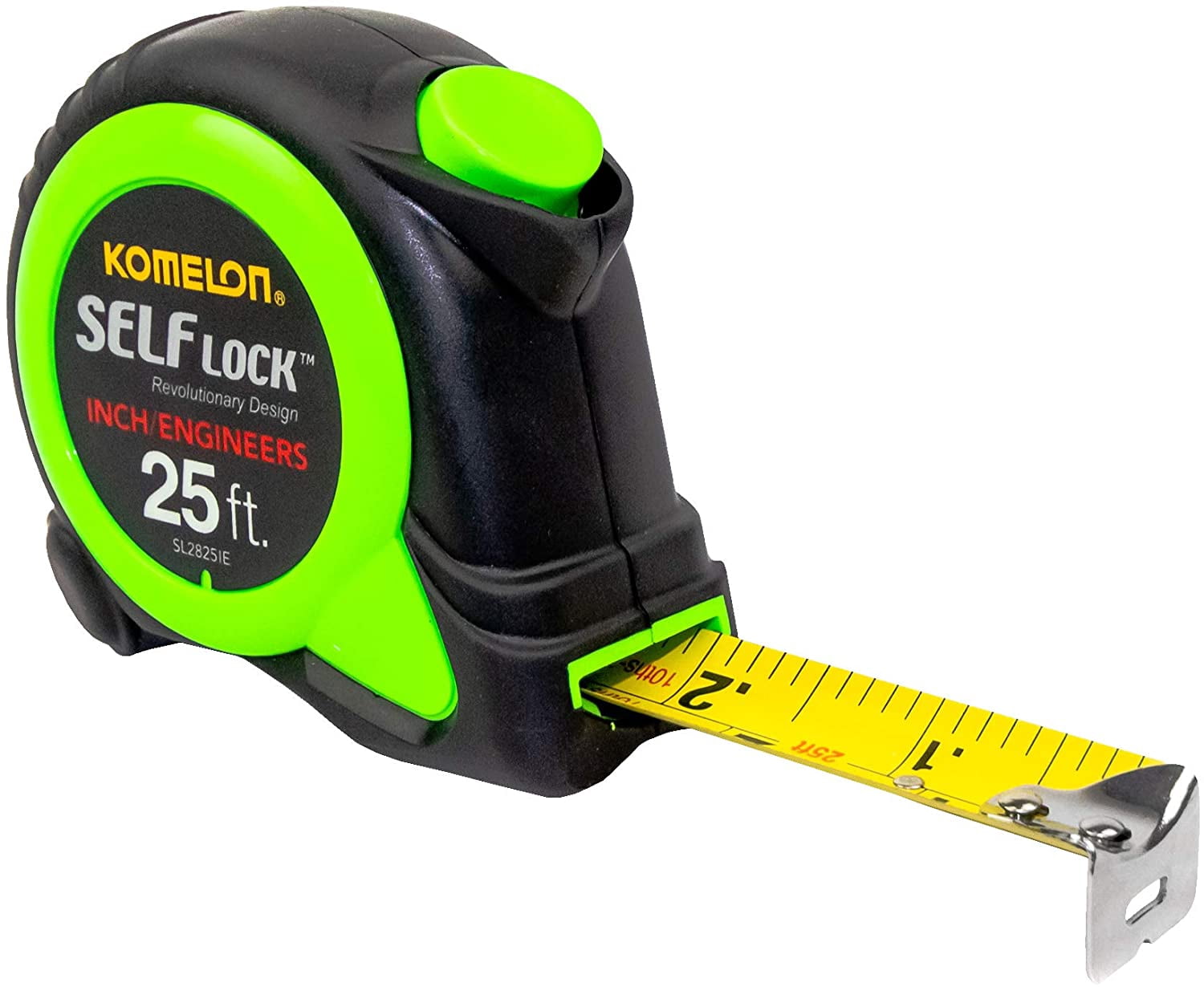 Komelon SL2825 Self Lock 25-Foot Inch/Engineer Scale Power Tape ...