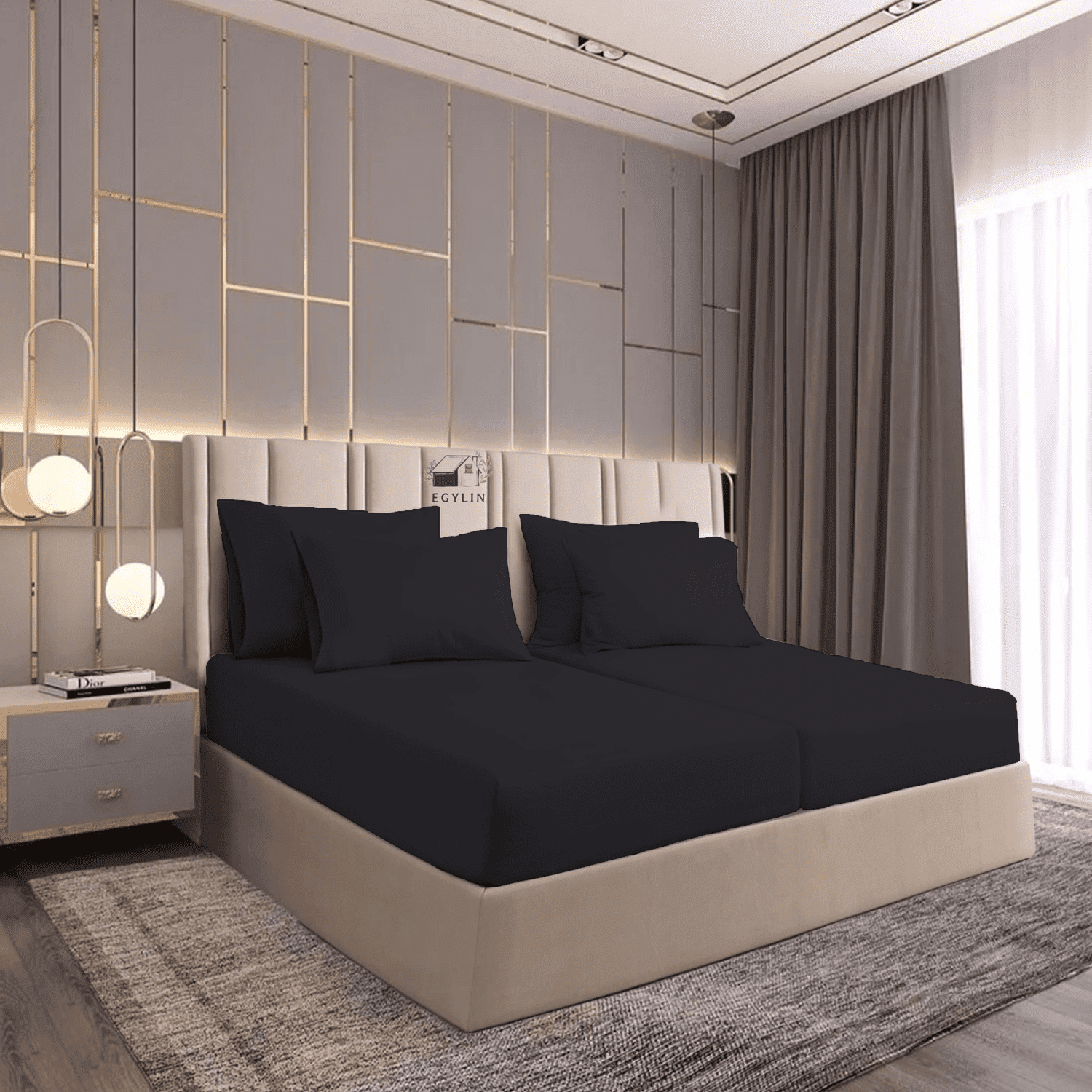 Komfit 800 TC Egyptian Cotton 5 Pieces Split Sheets Sets for Adjustable ...