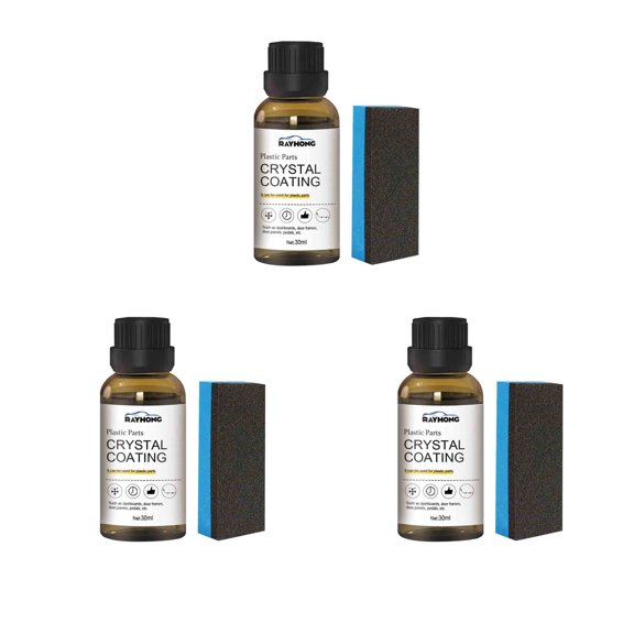 HomeKingdee [Car Crystal Plating Liquid Kit with Sponge & Cloth (30ml ...