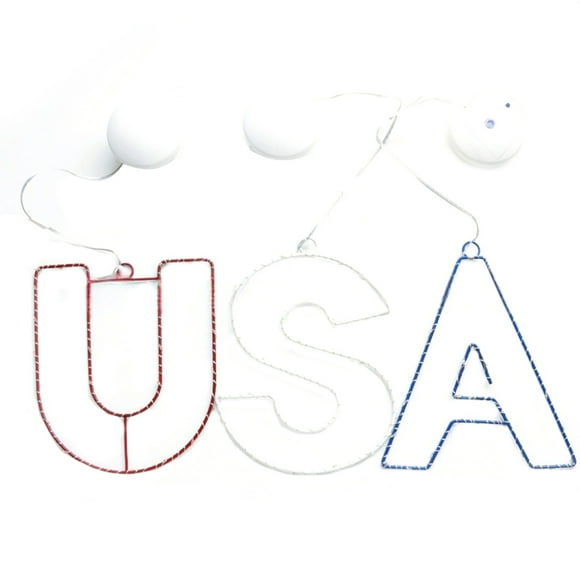 Lighted Flag Window Decoration