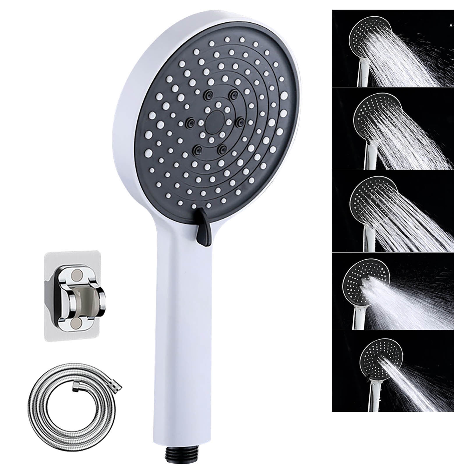 Komiseup 5-speed Turbocharged Shower Head Shower Drop And Wear Shower ...