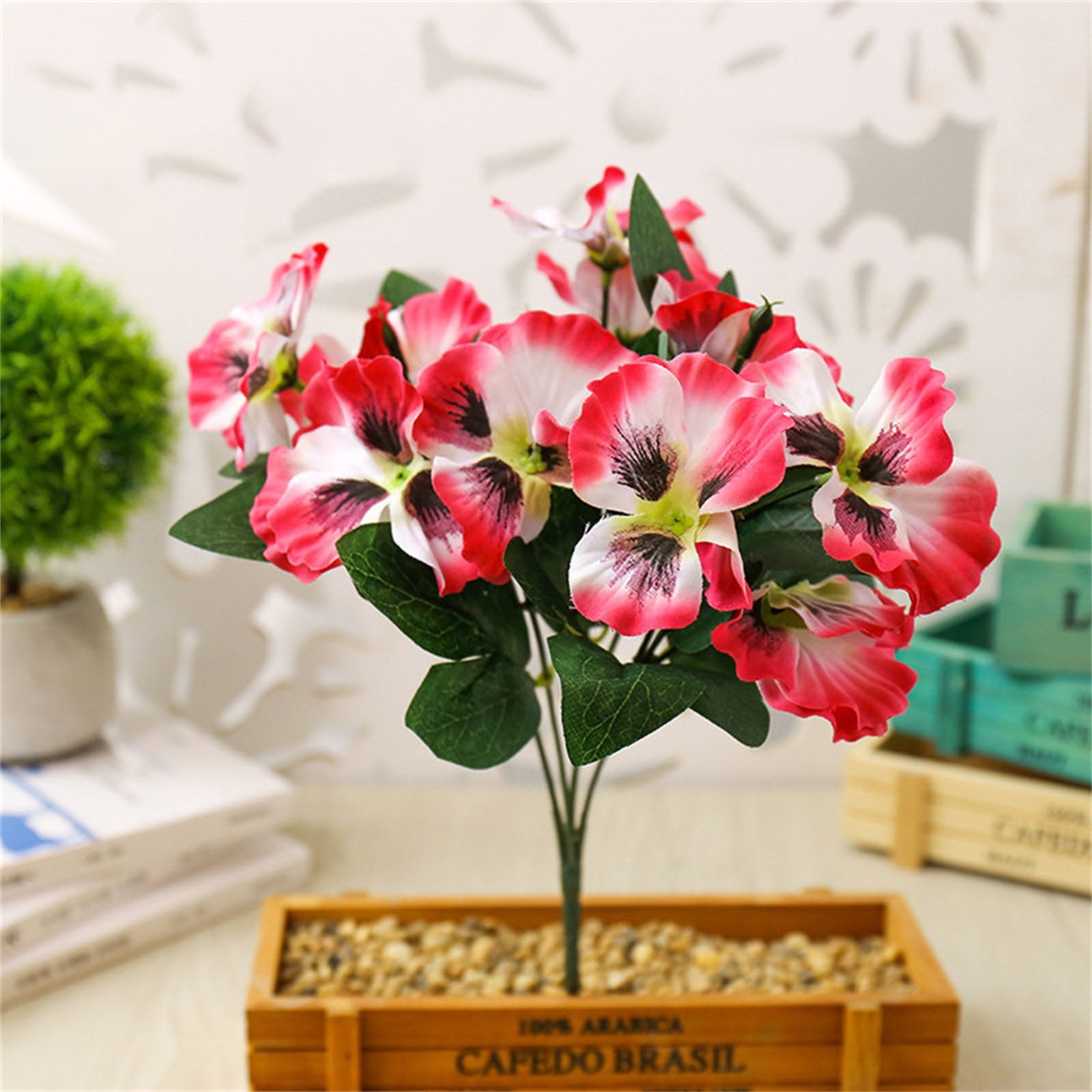 Komiseup Artificial Pansy Flowers Fake Flowers Pansy Small Wild Flower ...