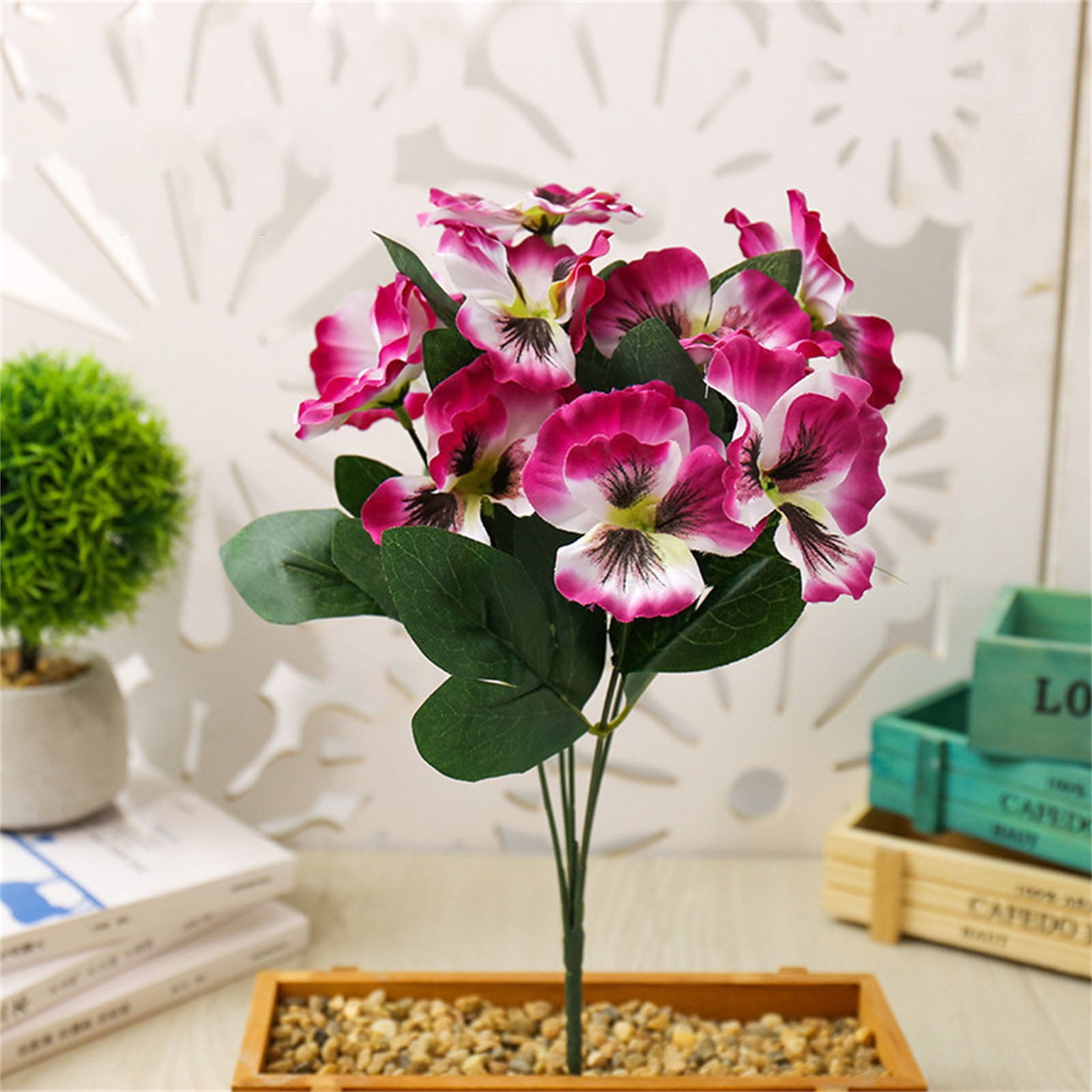 Komiseup Artificial Pansy Flowers Fake Flowers Pansy Small Wild Flower ...