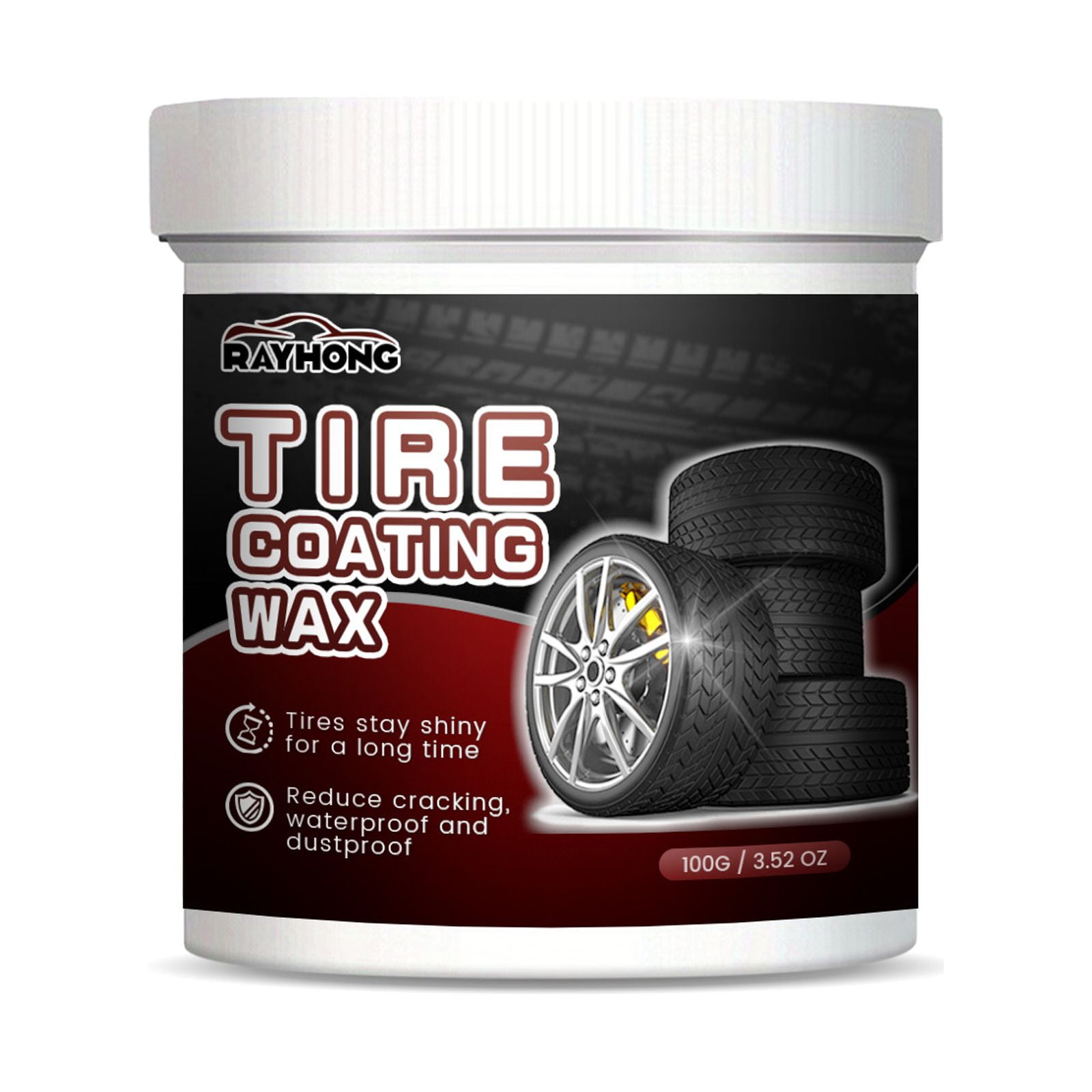 Komiseup Car Tire Refurbishment Black And Bright Coating Paste Tire Wax ...