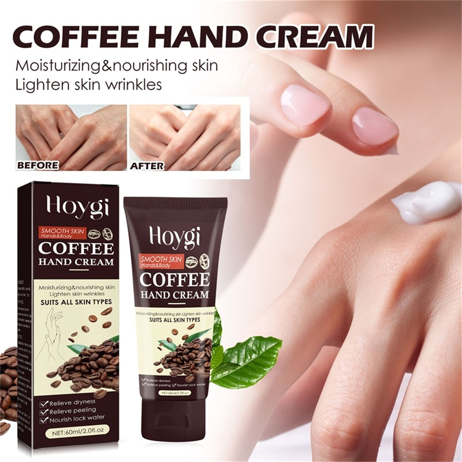 Komiseup Coffee Hand Cream for Dry, Cracked Hands, Nails and Cuticles ...