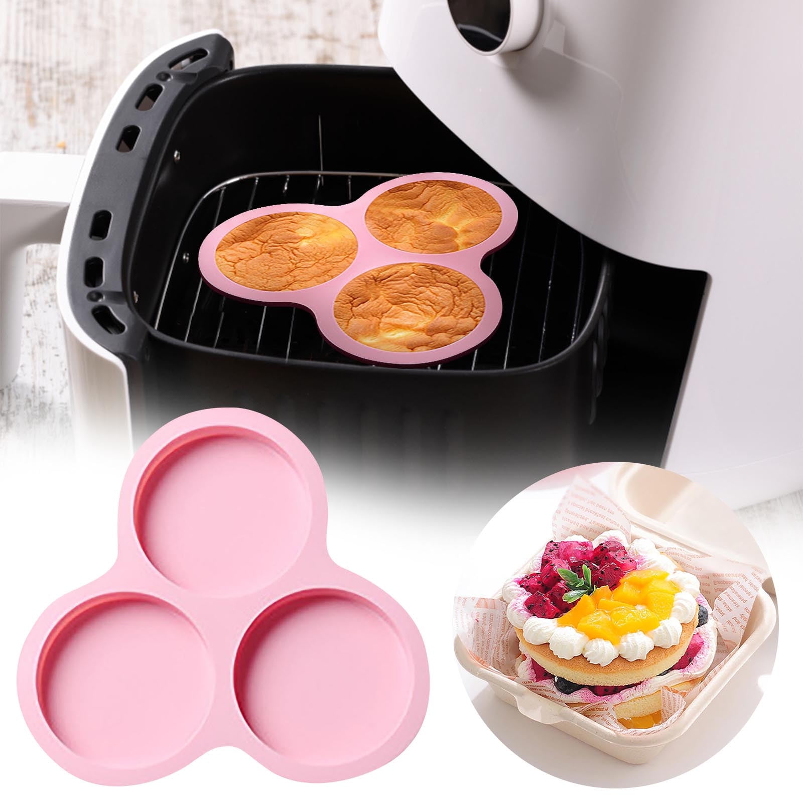 Komiseup Deals DIY Baking Tool Circular 4 Inch Cake 3 Piece Cylindrical ...