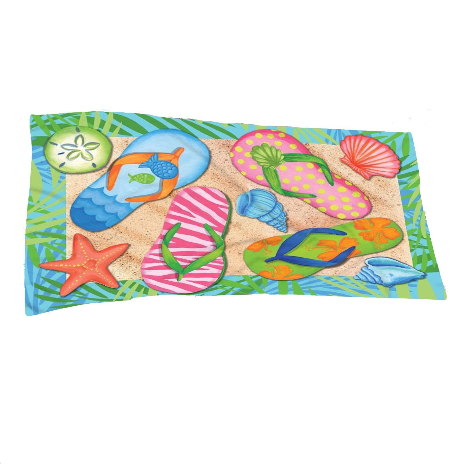 Komiseup Flip Flop Beach Towel Microfiber Summer Extra Large Towels ...