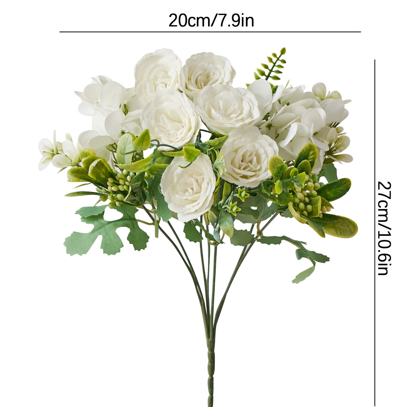 Komiseup Flower Bouquets Fake Artificial Silk Flowers Bulk for Vase ...
