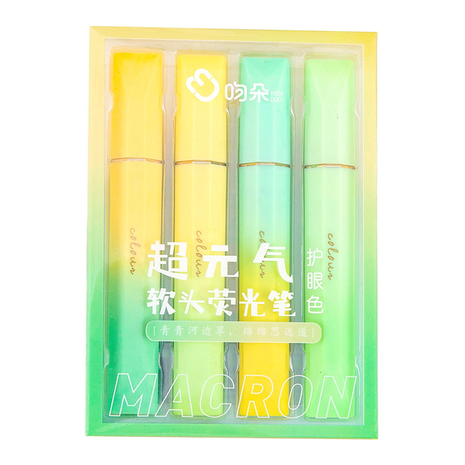 Komiseup Glitter Pastel Highlighter, Set of 4 Pcs Cute Aesthetic ...