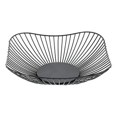 Wire Fruit Basket Black Fruit Bowl for Kitchen Counter Wave Fruit ...