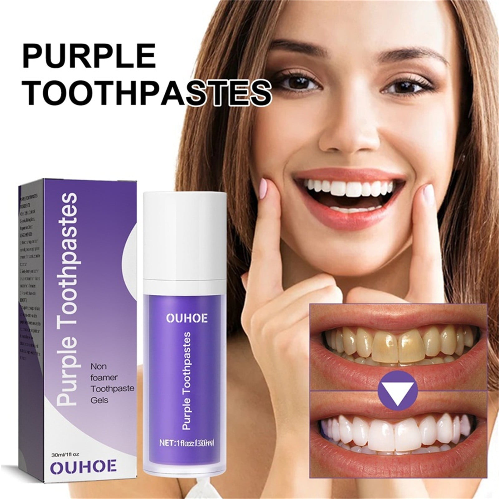 Komiseup Purple Toothpaste for Teeth Whitening, Teeth Whitening ...