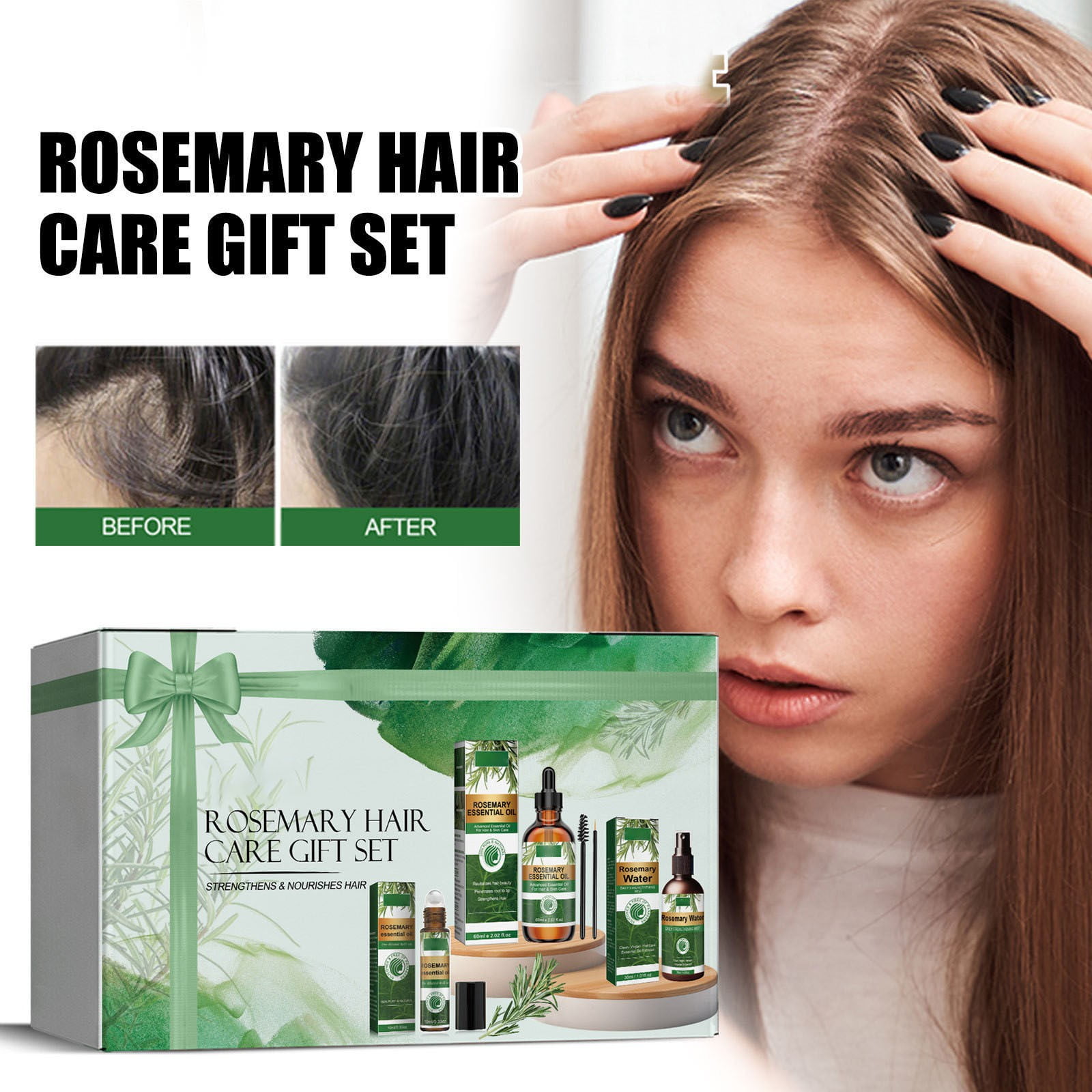 Komiseup Rosemary Hair Care Gift Set, Hair Repair For Strengthen ...