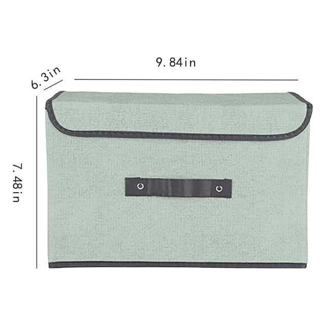 Komiseup Small Storage Boxes with Lids Collapsible Cube Storage Basket ...