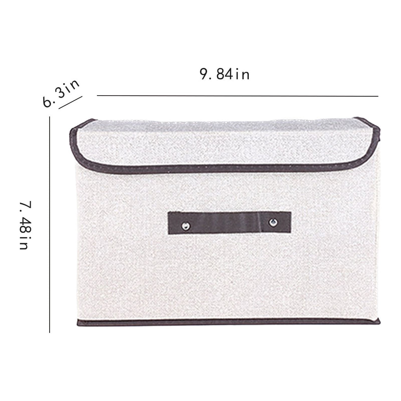 Komiseup Small Storage Boxes with Lids Collapsible Cube Storage Basket ...