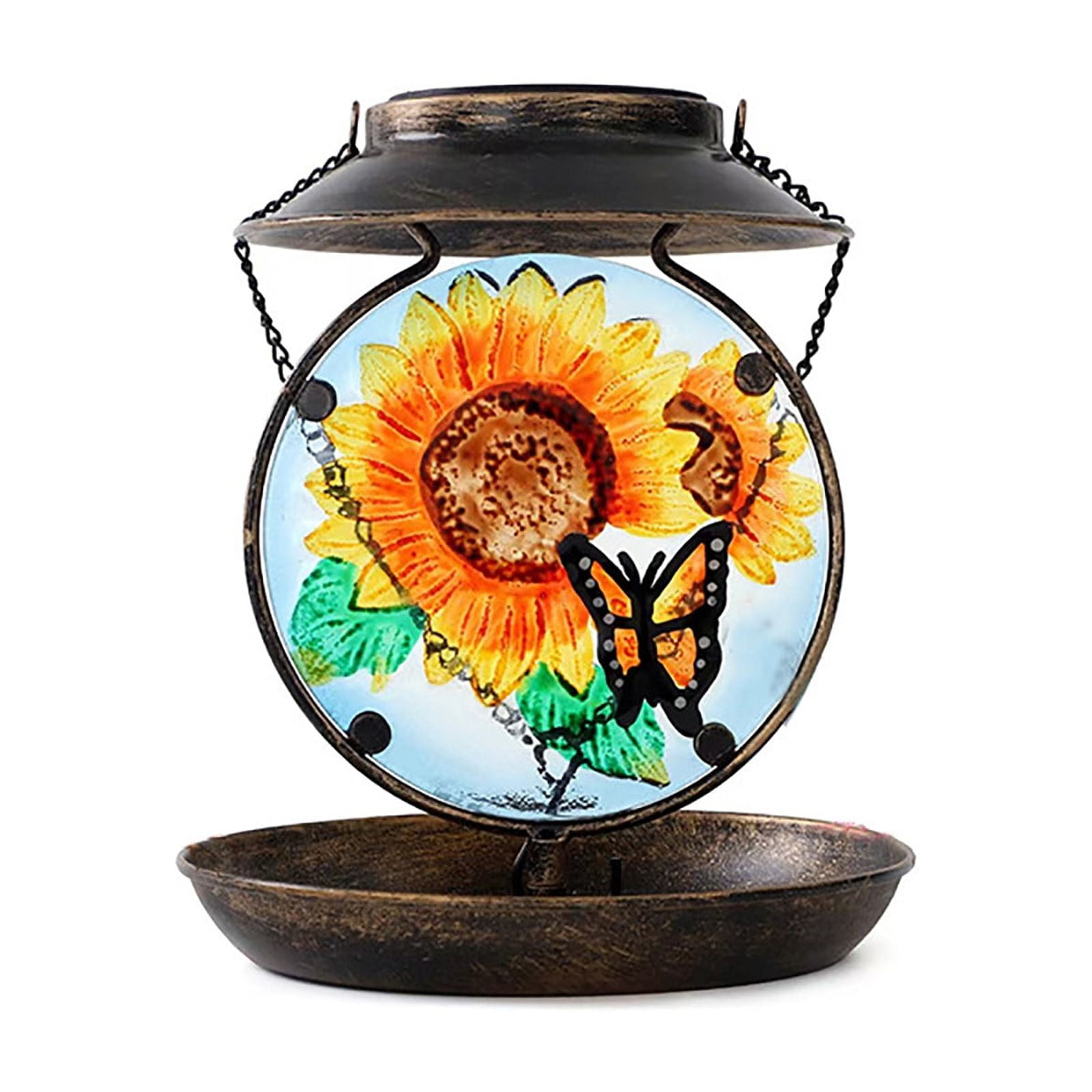 Komiseup Solar Hanging Bird Feeder for Outside Wild Birds Hummingbird ...