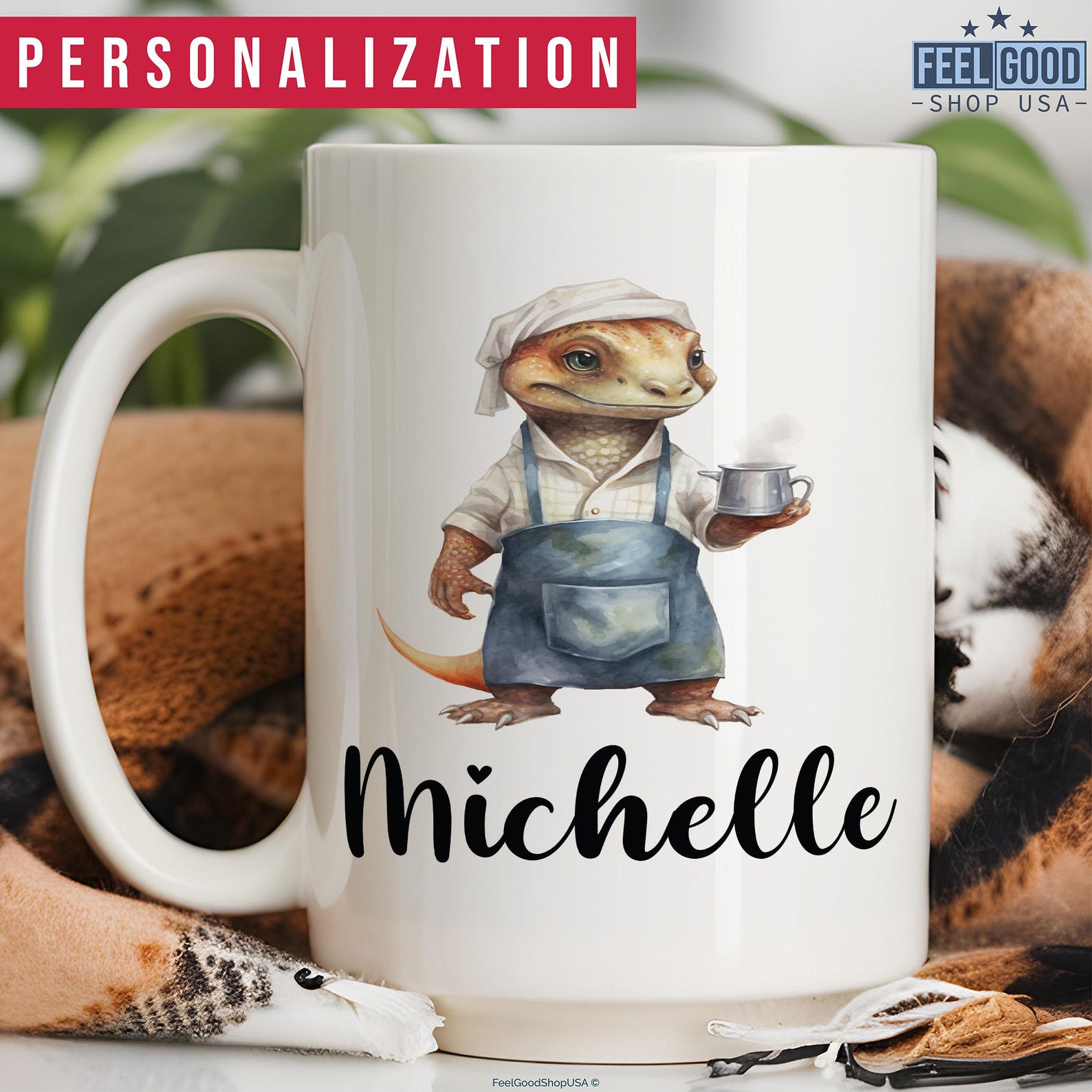 Komodo Dragon Mug Personalized Gift, Custom Cup With Name Mug, Komodo ...