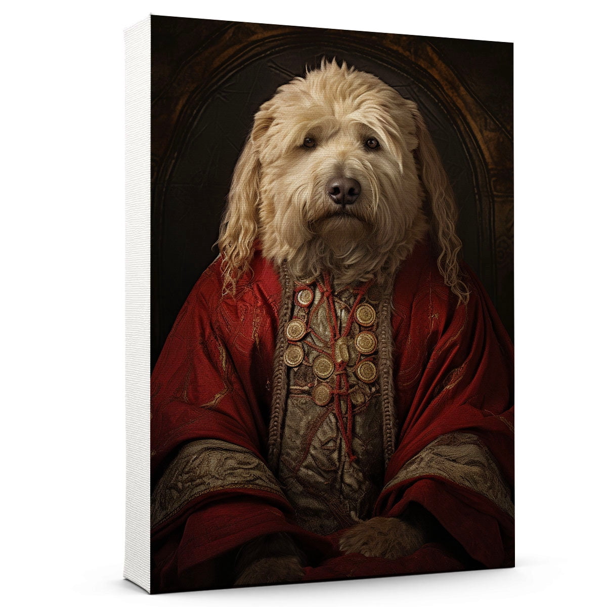 Komondor Pet Portrait in a Royal Costume Dog in a Costume Portrait Dog ...