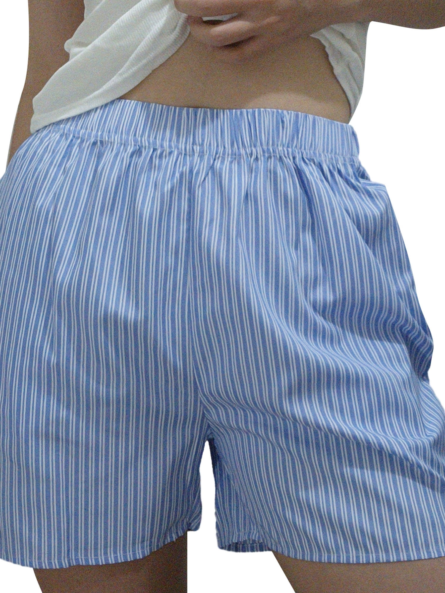 Komoo Boxers for Women Aesthetic Elastic High Waisted Striped Plaid ...