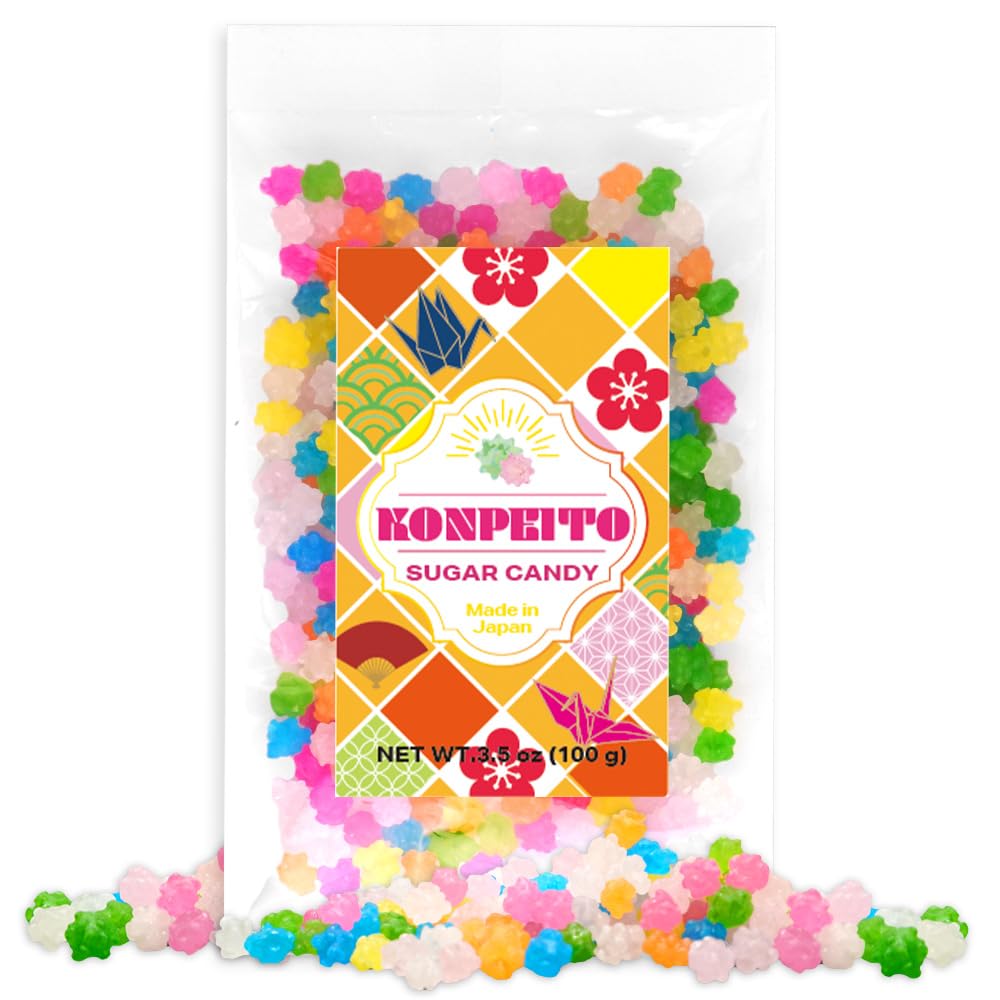Kompeito japanese Sugar Candy,Assorted DMF15 Colors and Shapes,Caster ...