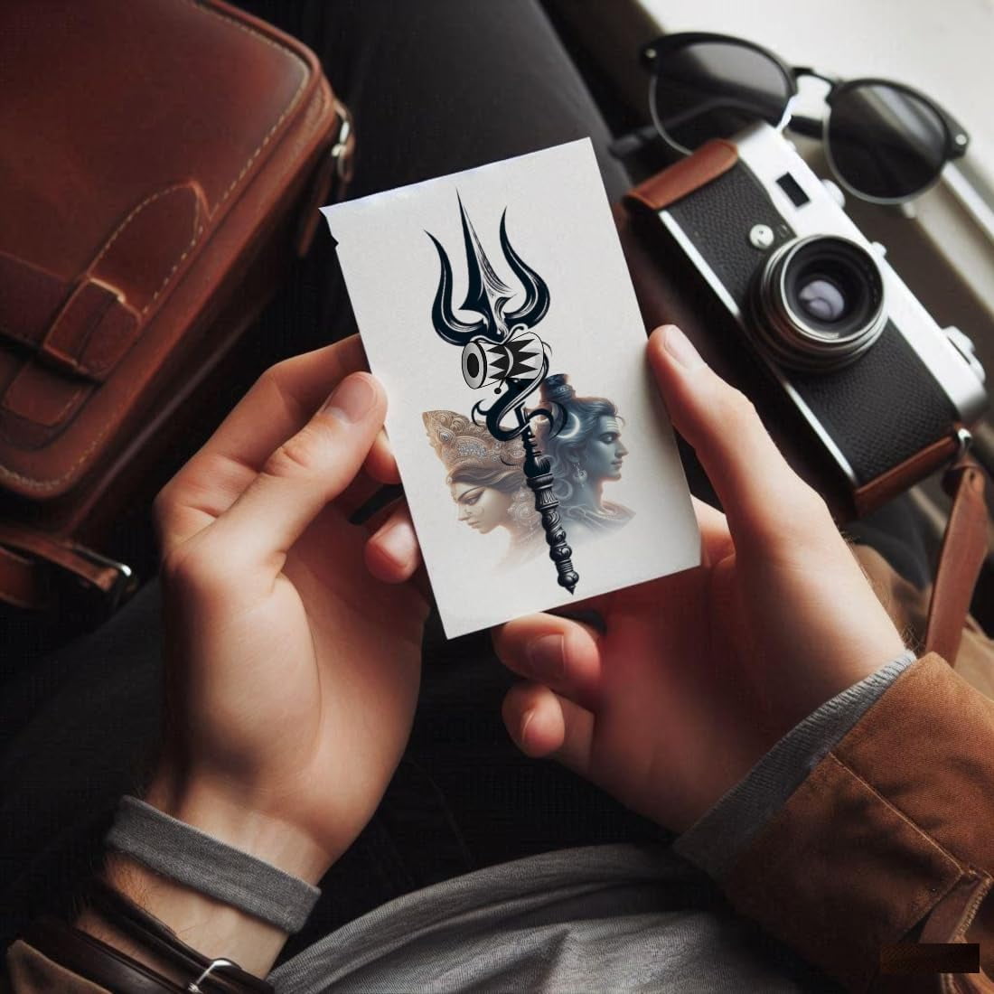 Komstec Mahadev With Maa Parvati With Trishul Tattoo Temporary Tattoo ...