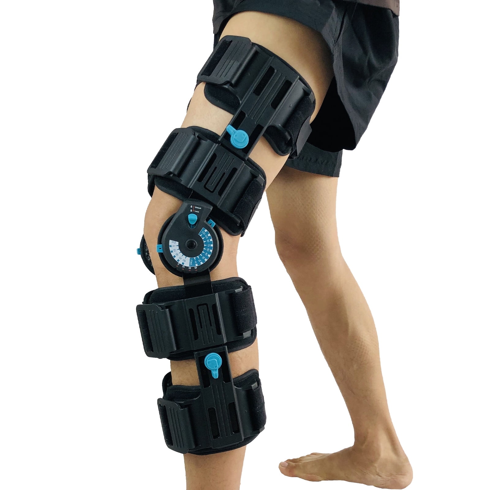 Komzer Hinged Post-Op Knee Brace, Adjustable ROM Knee Brace for Knee ...
