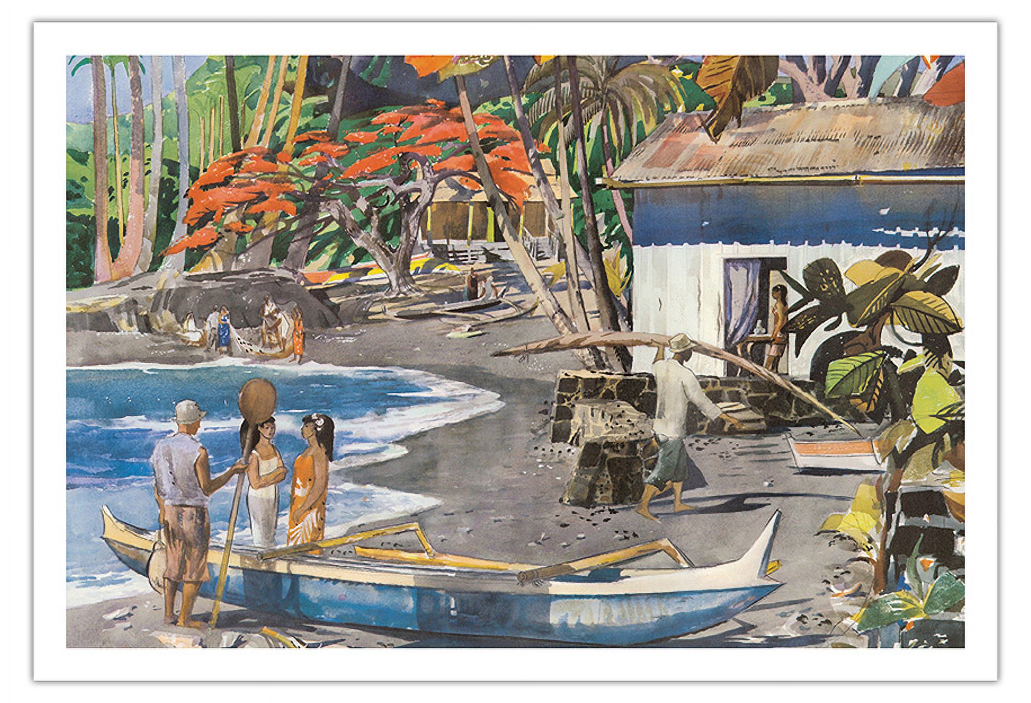 Kona Coast Big Island Hawaii - United Airlines - Vintage Airline Travel ...