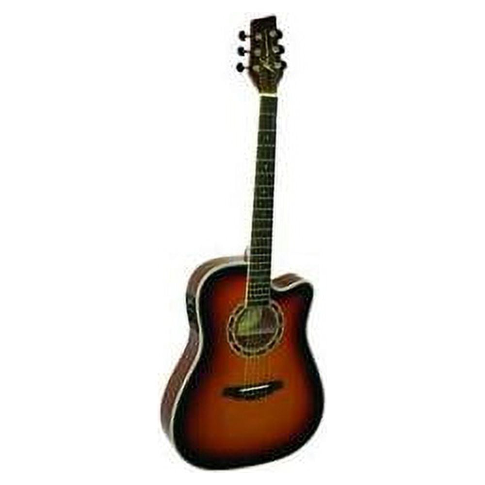 Kona Guitars KA400SB Thin Body Artist Series Acoustic/Electric Guitar ...