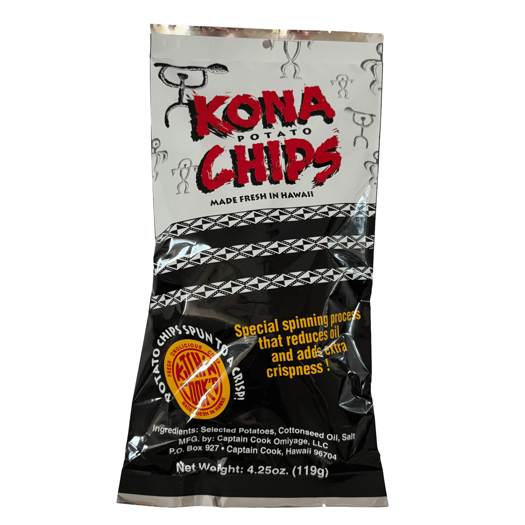 Kona Hawaii Kitch'n Cook'd Potato Chips 4.25 Ounce Bag - Walmart.com