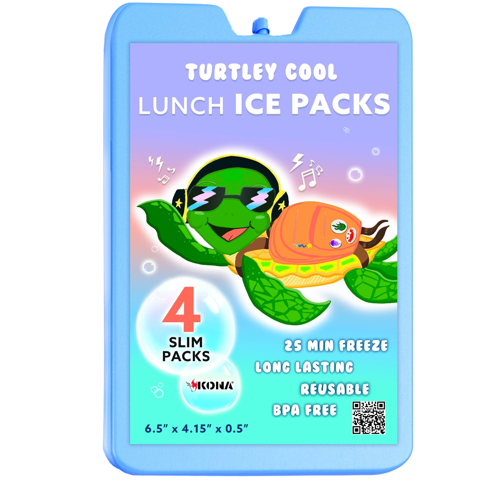 Kona Ice Packs for Lunch Boxes - Reusable (-5C) Freezer Packs - Walmart.com