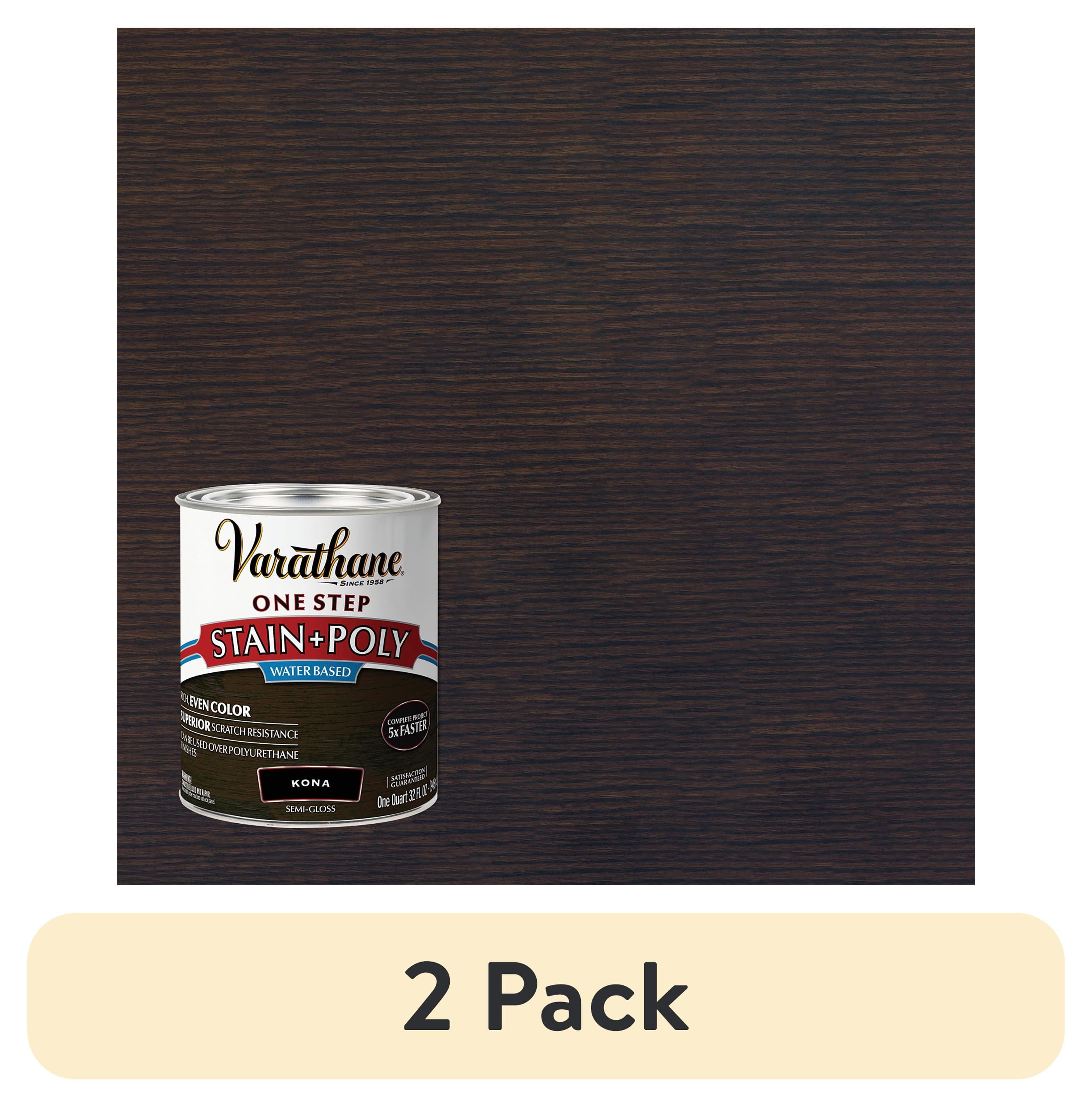 (2 pack) Kona, Varathane Stain + Polyurethane, Semi-Gloss -333655 ...
