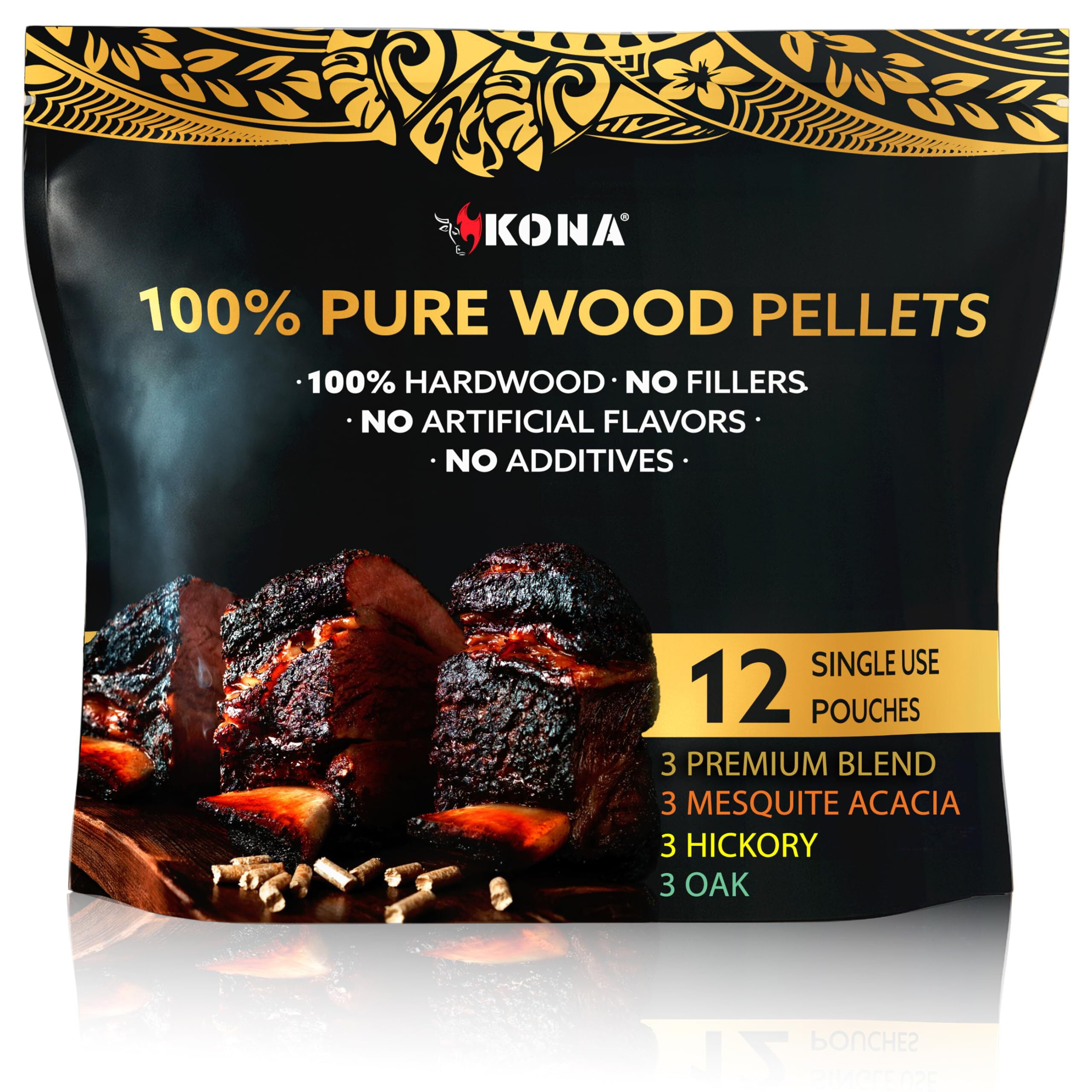 Kona Wood Pellets Intended for The Ninja Woodfire Grill, 12 Single-Use ...