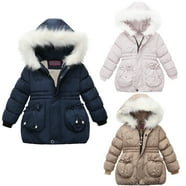 BJUTIR Toddler Little Girls Boys Warm Winter Snowsuit Hoodie Zip Thick Coats Jacket Outwear ...