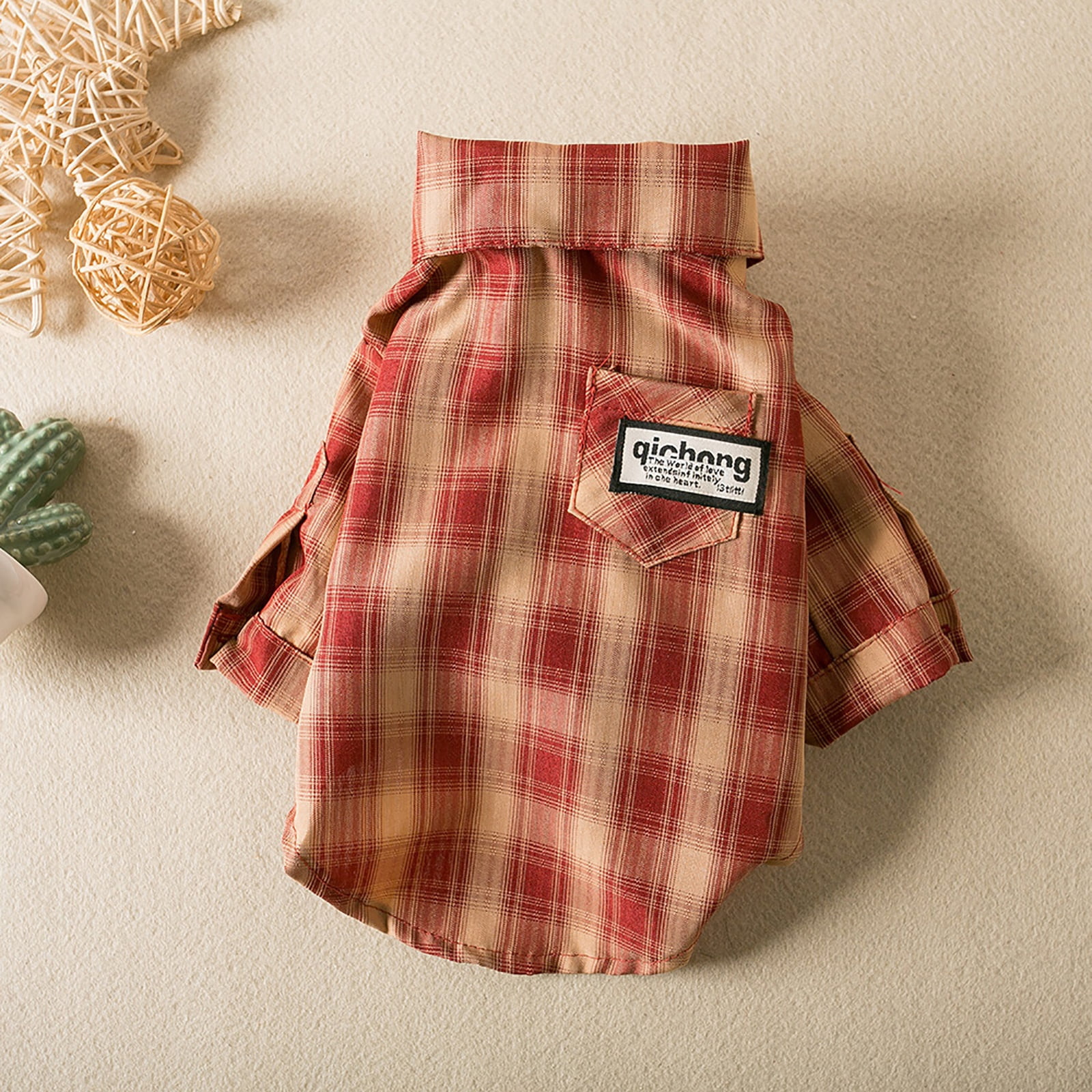 Koneseve Dog Shirt Plaid Dog Clothes for Small Dogs Boy Girl Clothes ...