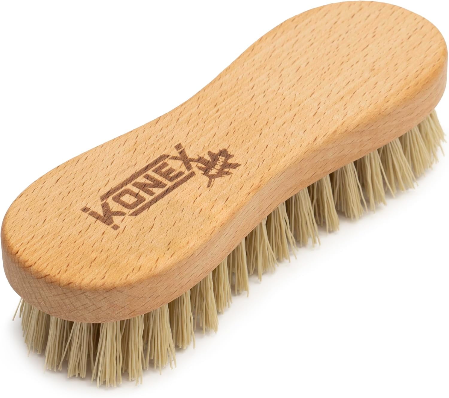 Konex Heavy Duty Scrub Brush Nylon with Wood Handle for Multi-Surface ...