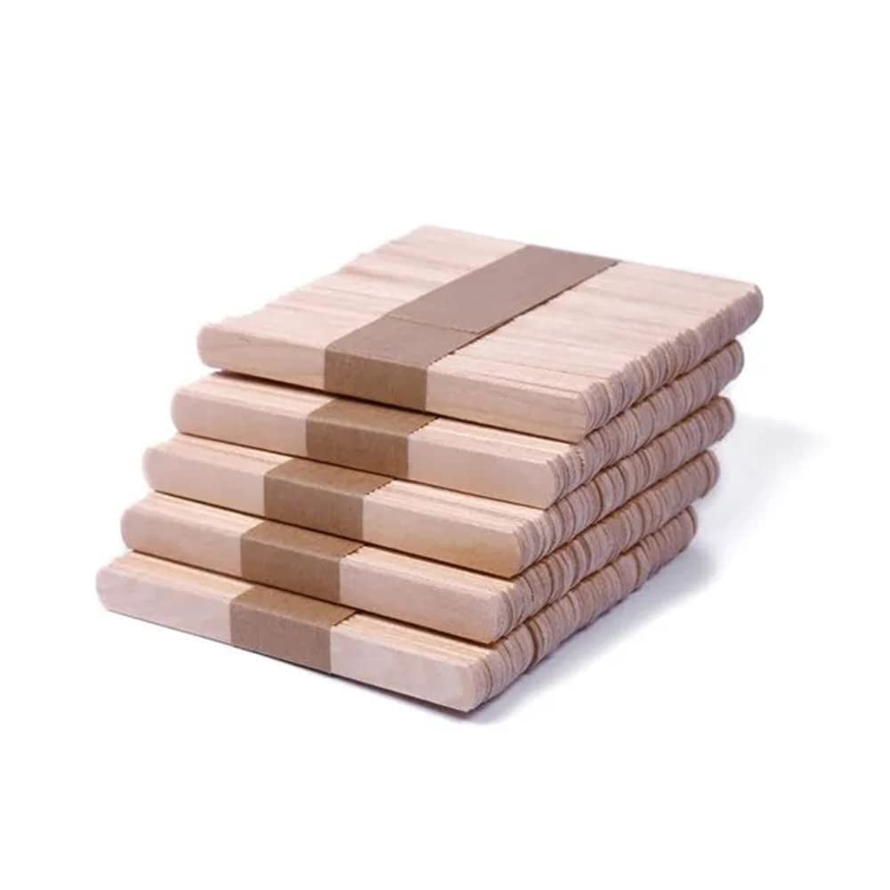 Konfiz Wooden Craft Premium Natural Wood Piece Ice Cream SticksPop ...