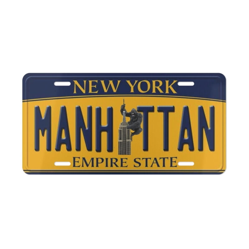 Kong Does Manhattan New York, NY Vanity License Plate - Aluminum ( 12 ...