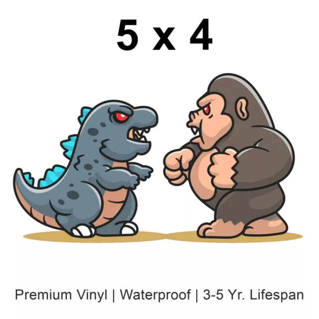 Kong Godzilla Sticker Vinyl Sticker Godzilla Car Sticker, Mecha Car ...