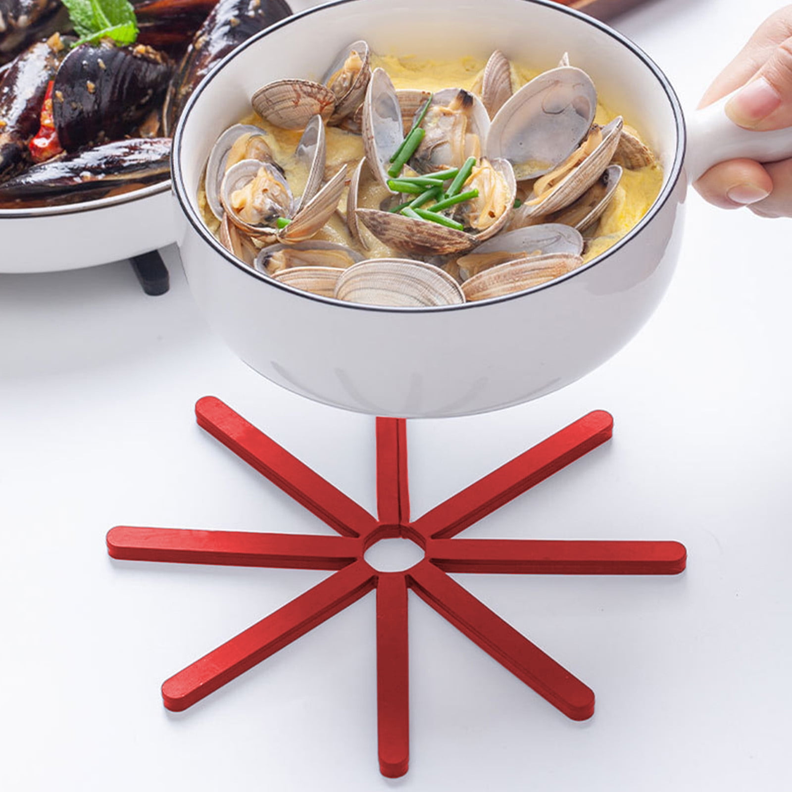 Konghyp 2PC Folding Cup Cushion – Solid Rubber Meal Cushion for Tea ...