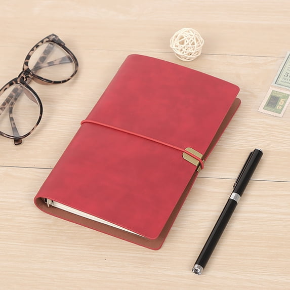 Konghyp A5 Leather Binder Notebook – Soft Leather Diary with ...