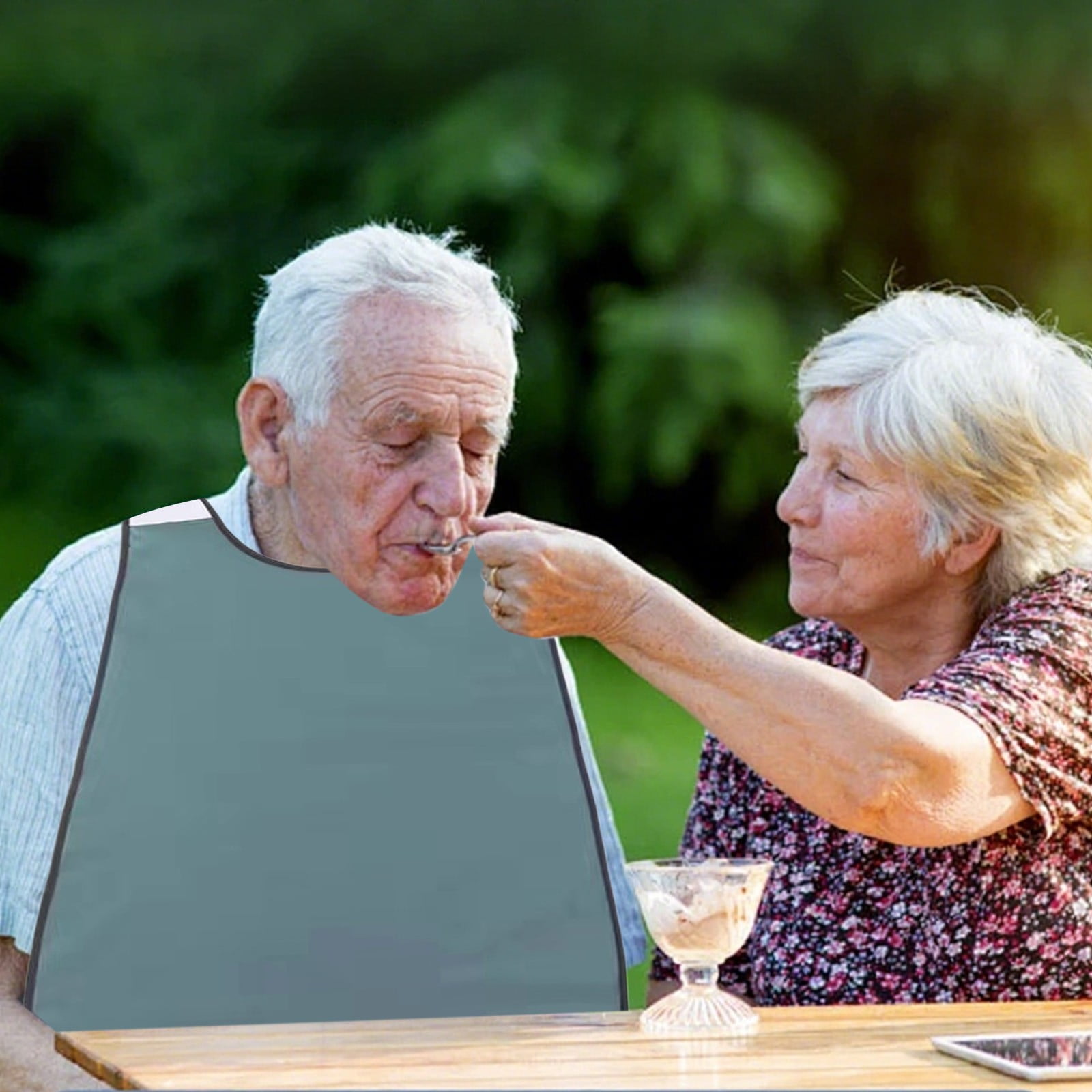 Konghyp Adjustable Bib for Adults, Washable Clothing Protector, Easy ...