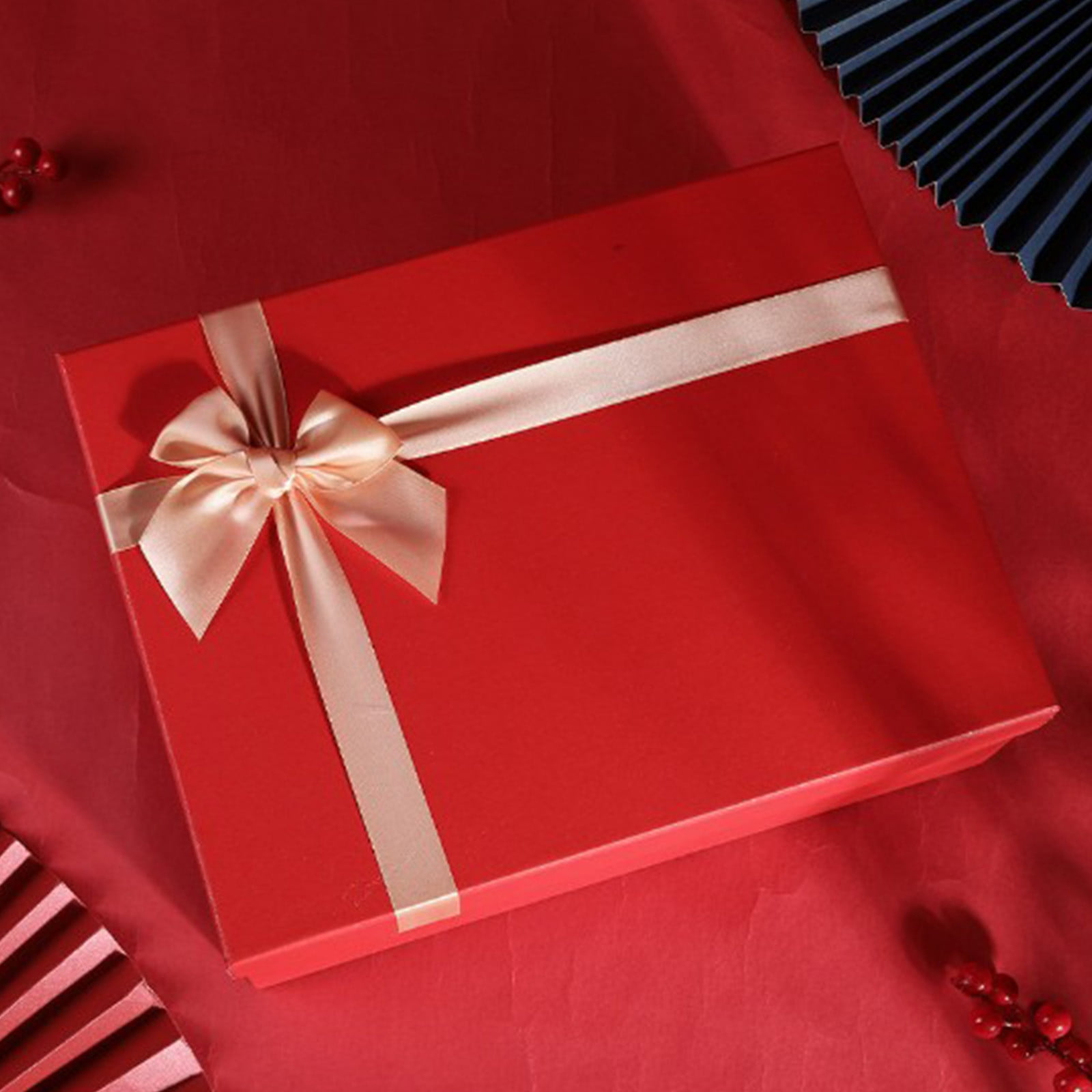 Konghyp Big Red Gift Box - Large Birthday Gift Box with Bow and Ribbon ...