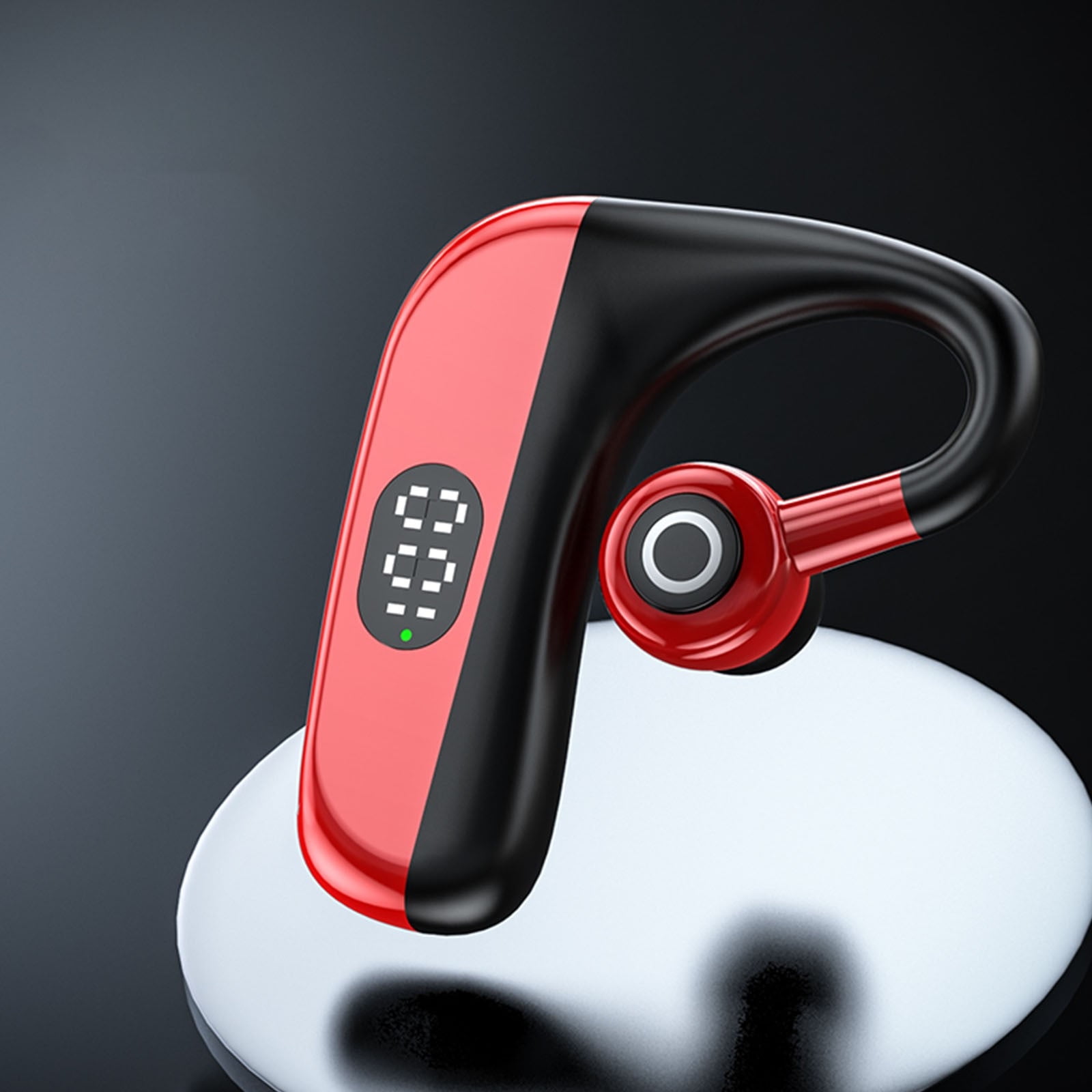 Konghyp Bluetooth 5.2 Single Ear Headset with Mic, LED Display, and ...